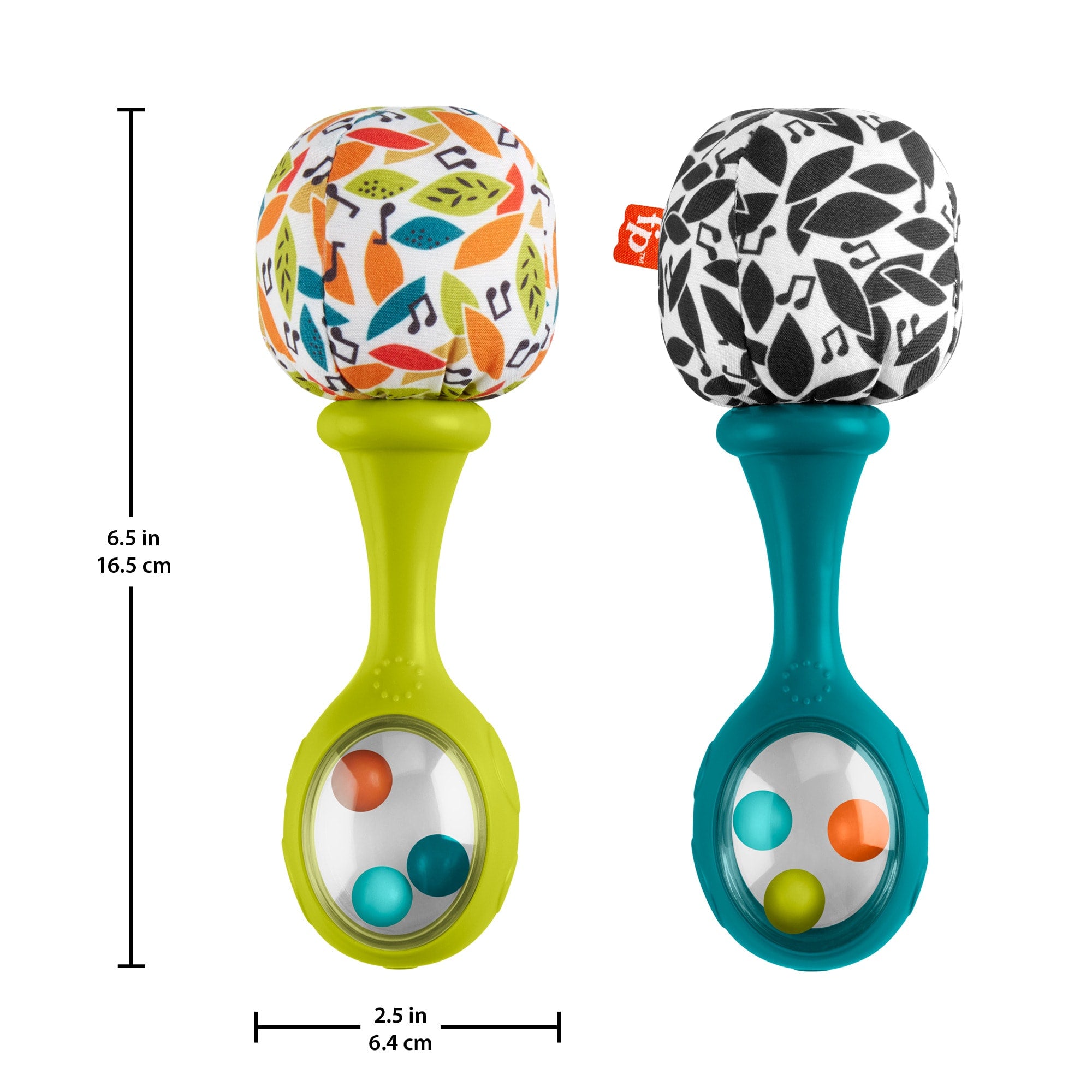 Fisher-Price Rattle ‘n Rock Maracas Set of 2 Baby Rattles, Newborn Toys ...