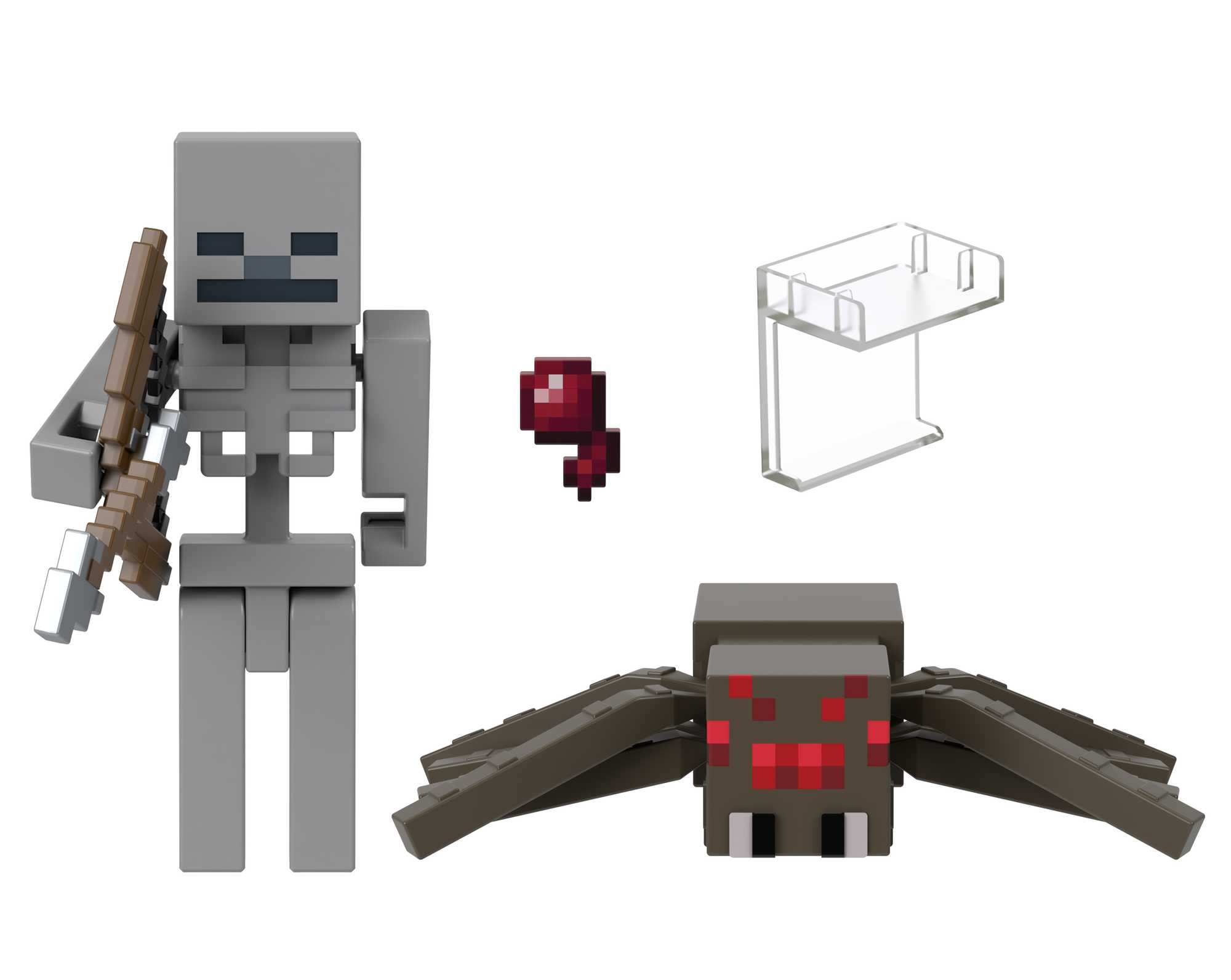 MINECRAFT 325' CORE FIGURE 2-PACK Skeleton Spider Jockey | Mattel