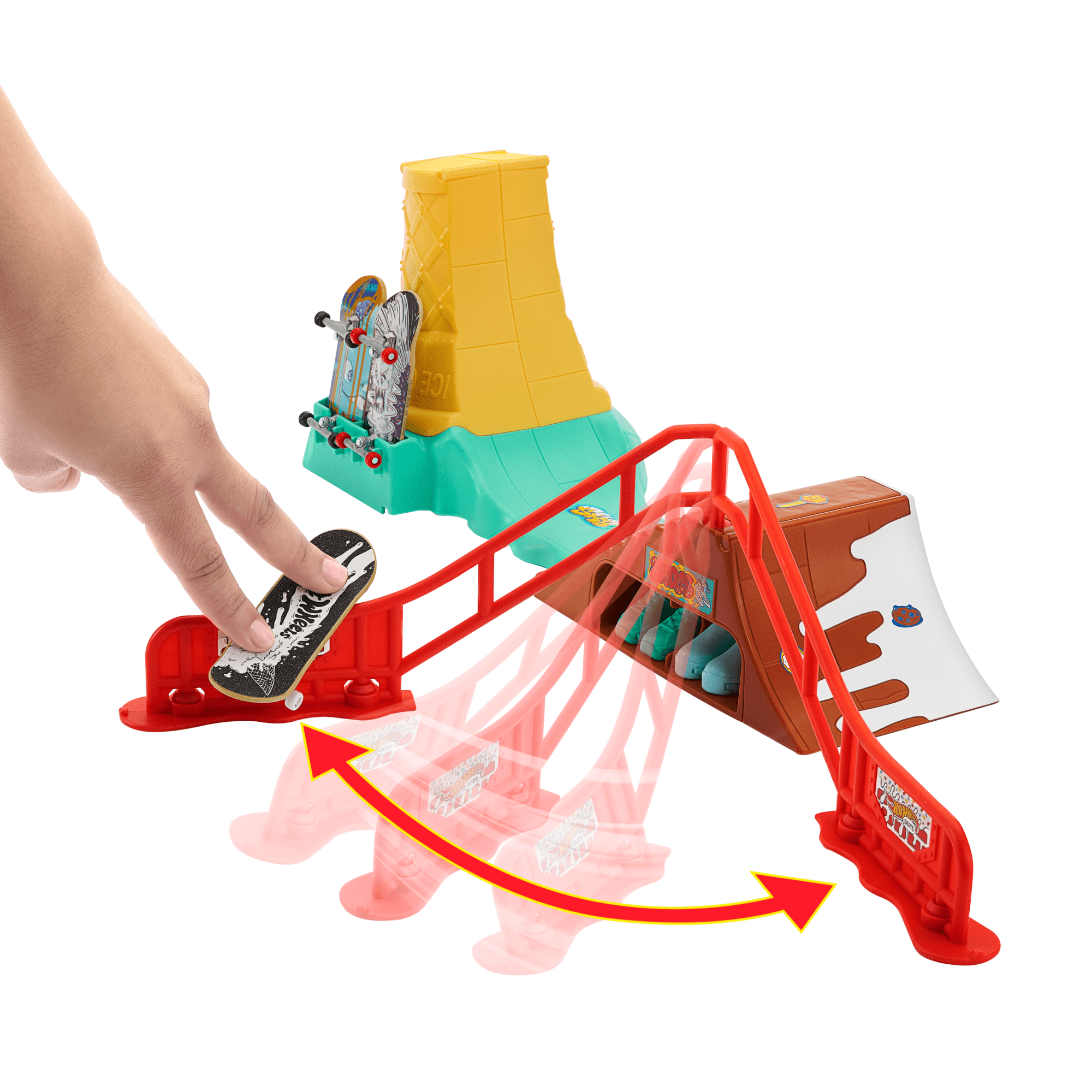 Hot Wheels Skate Pista de Juguete Set de Helado