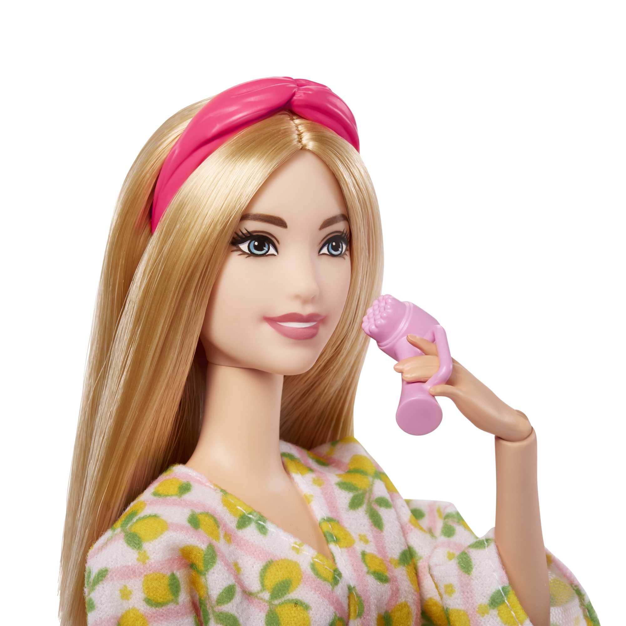 Barbie Self-Care Spa Day Possible Doll in Bathrobe with Puppy and Accessories | Mattel