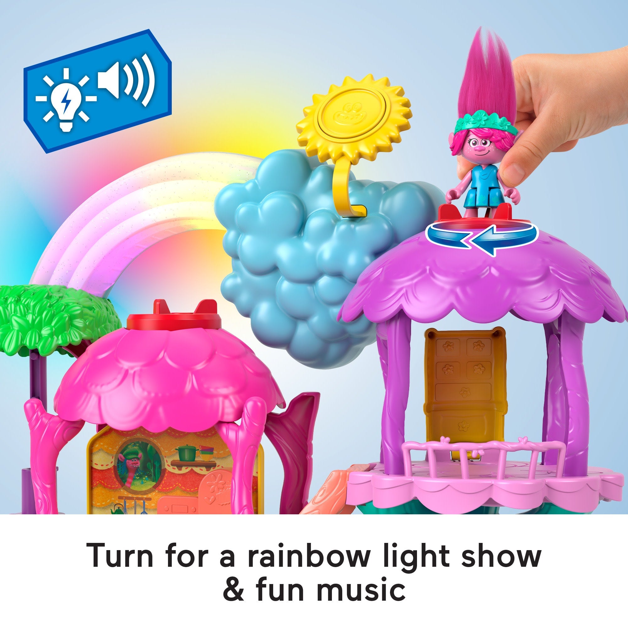 Imaginext DreamWorks Trolls © Lights & Sounds Rainbow Treehouse | Mattel
