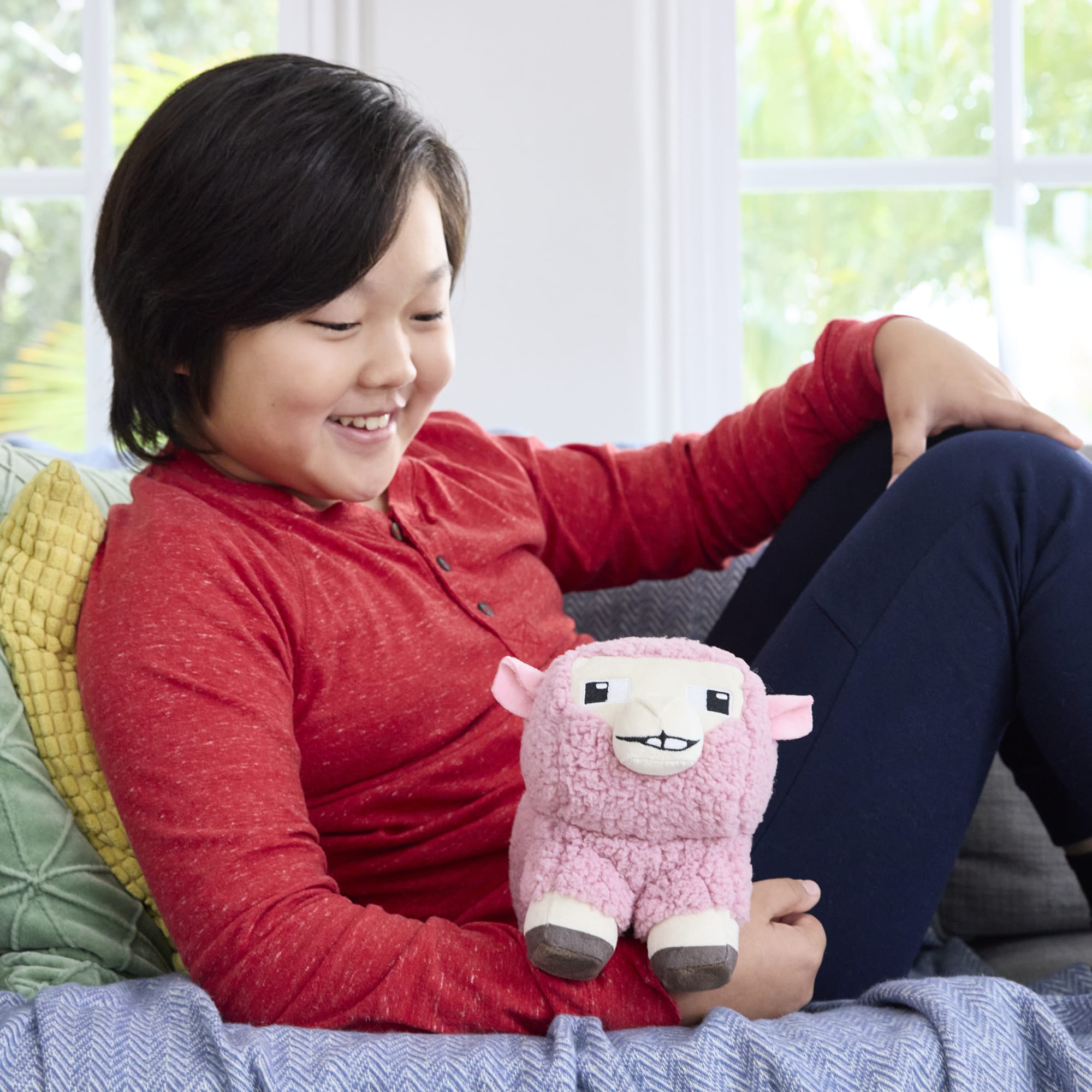 Minecraft Pink Sheep Plush Toy, 8-inch Collectible Soft Doll | Mattel