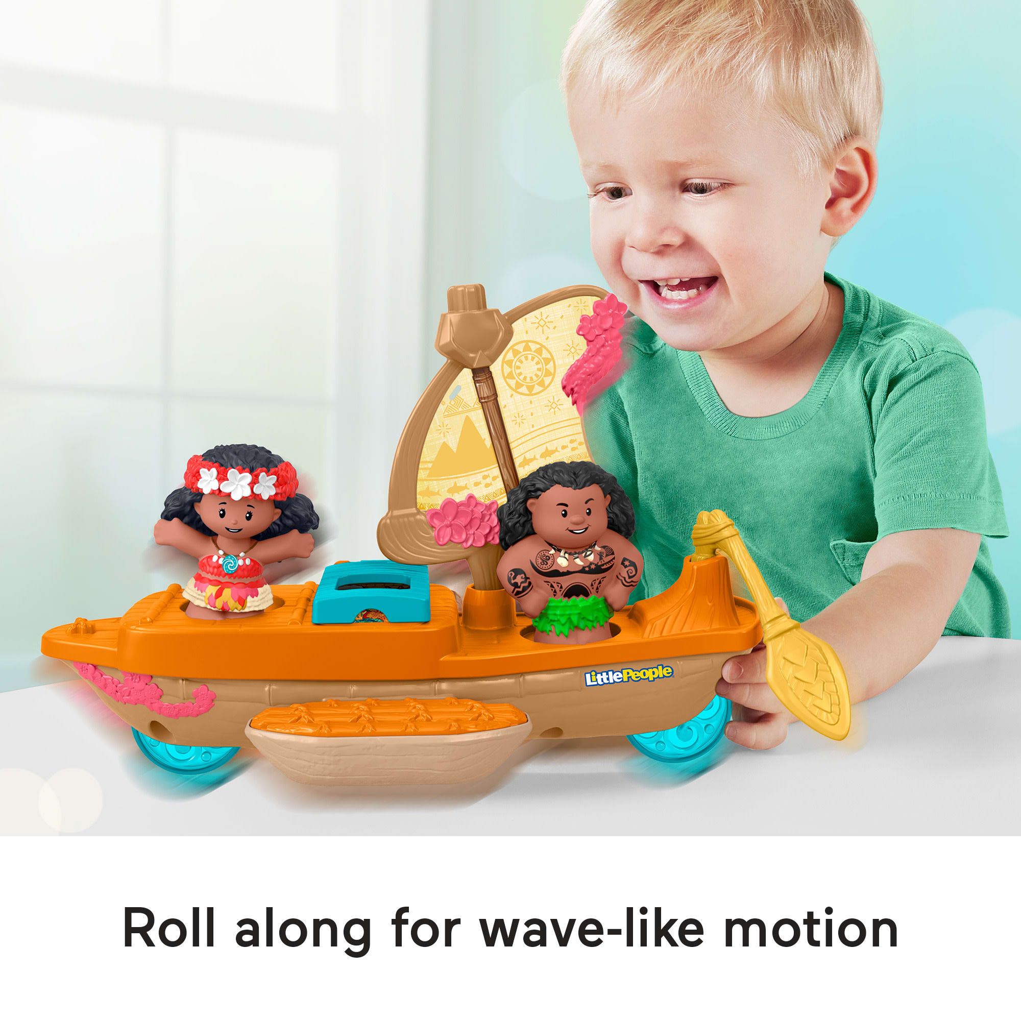 Disney Princess Moana & Maui's Canoe by Little People | Mattel