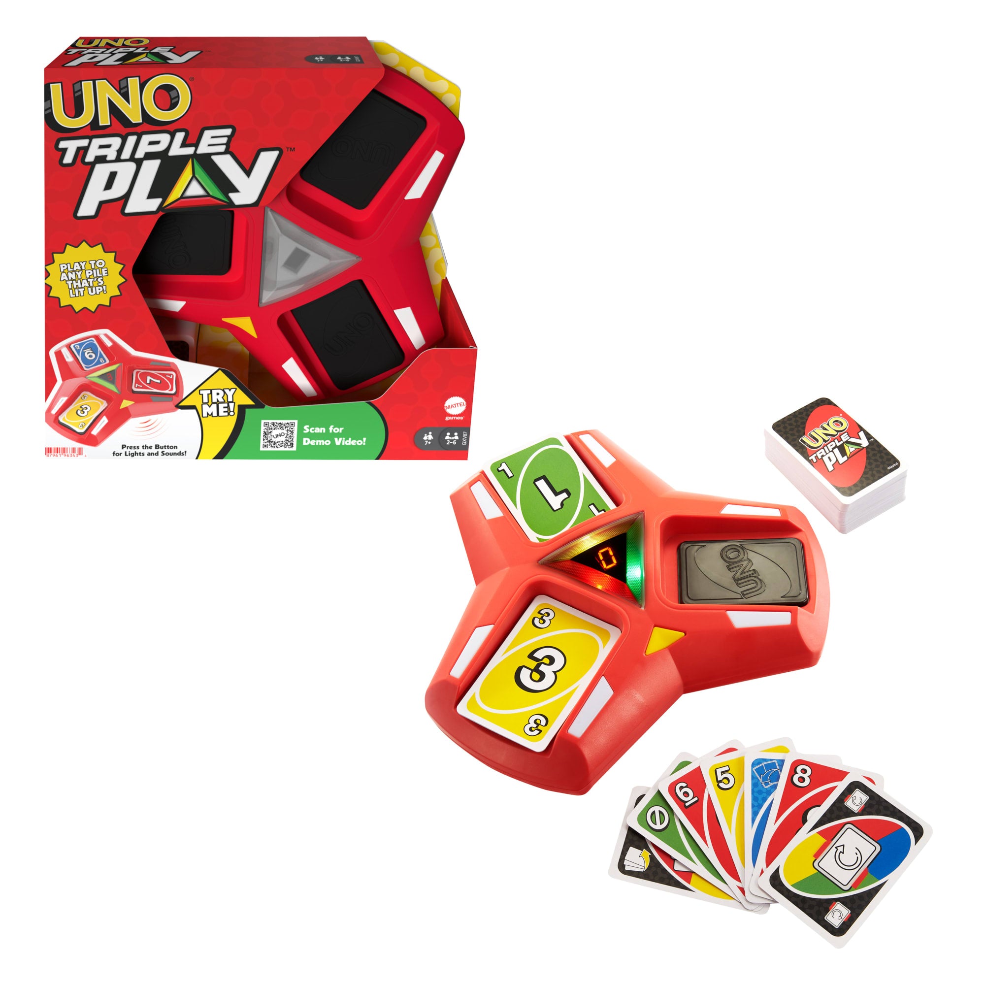 UNO Triple Play Card Game | Mattel