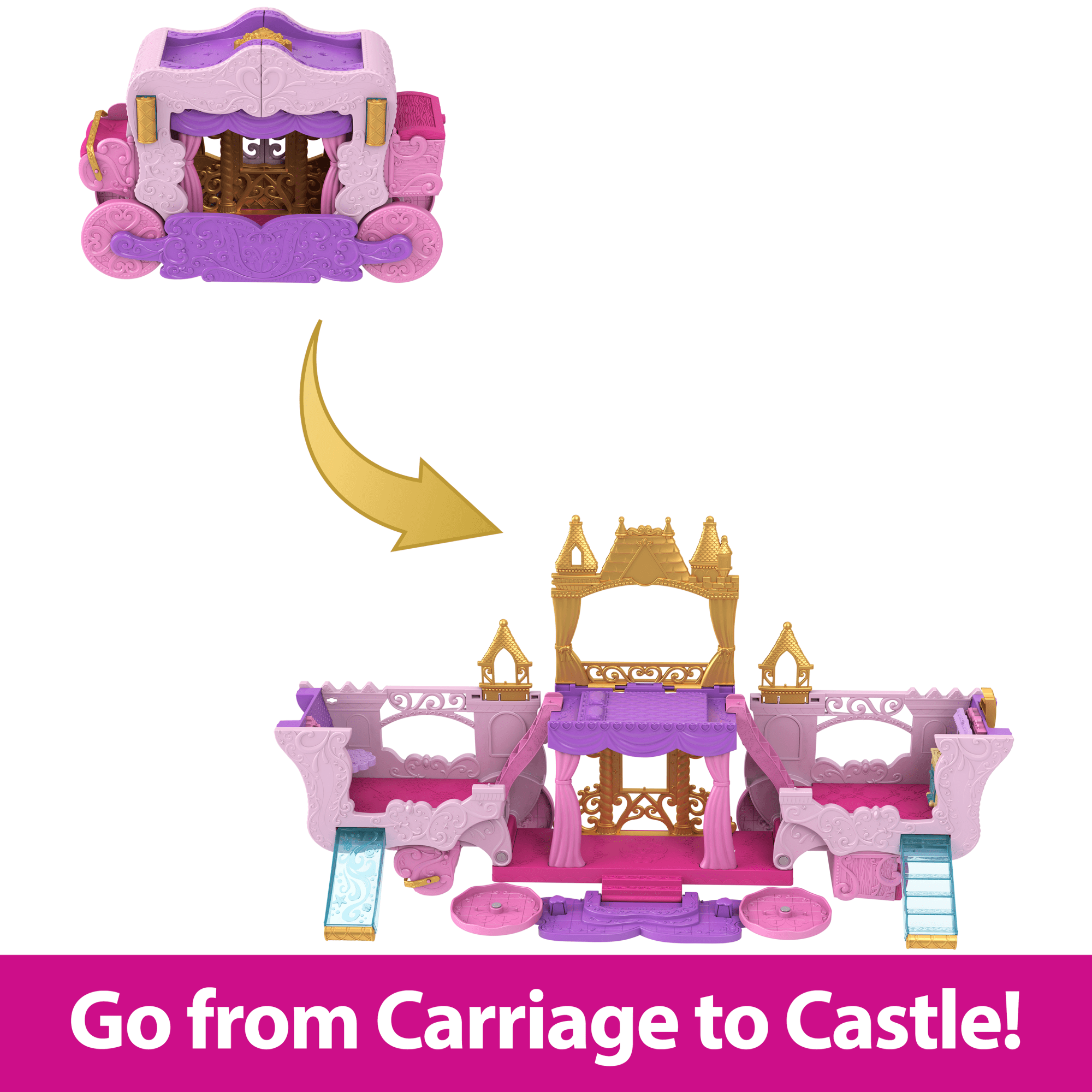 Disney Princess CARRIAGE TO CASTLE PLAYSET | Mattel