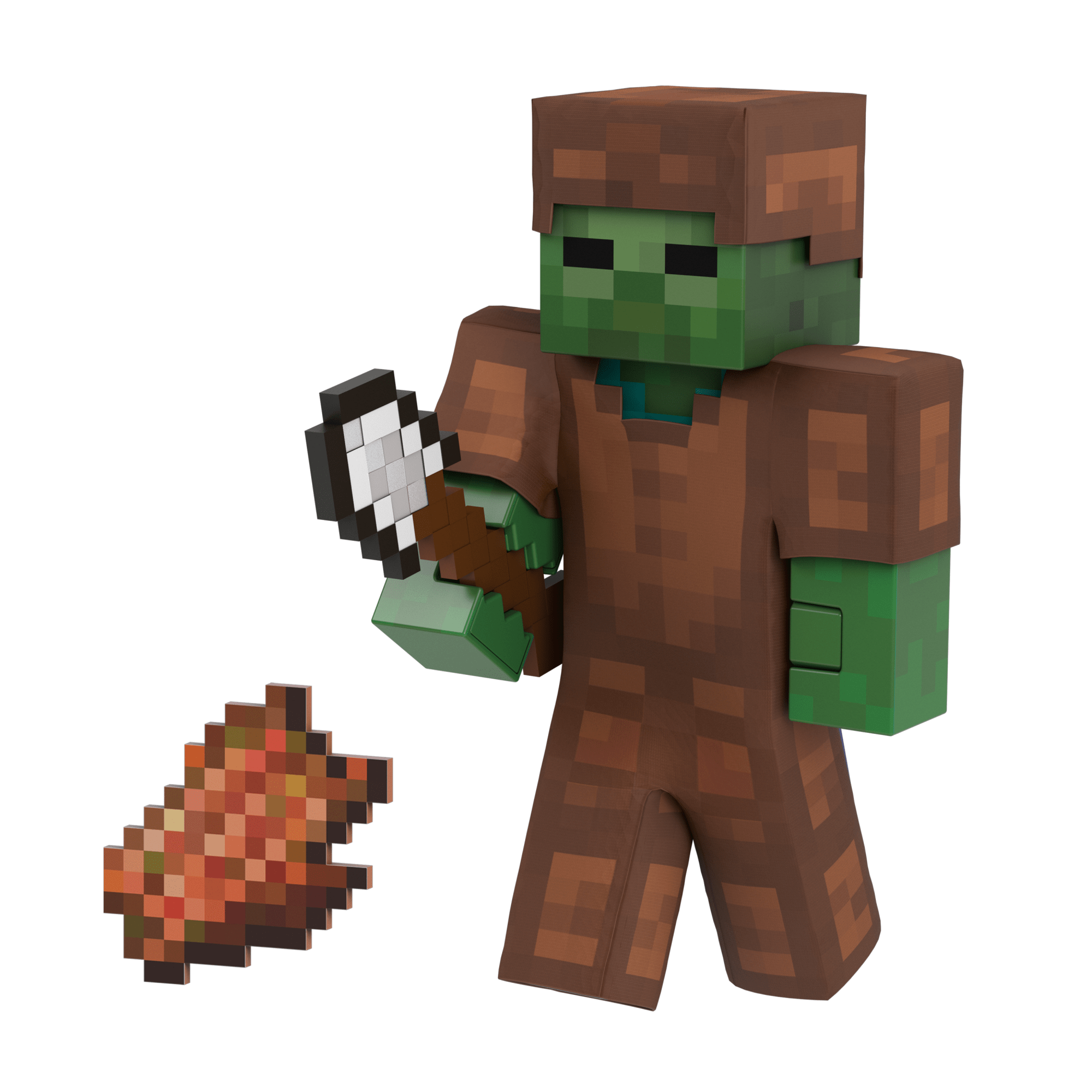 Minecraft-Zombie Diamond Level-Figurine articulée 14cm et accessoires ...