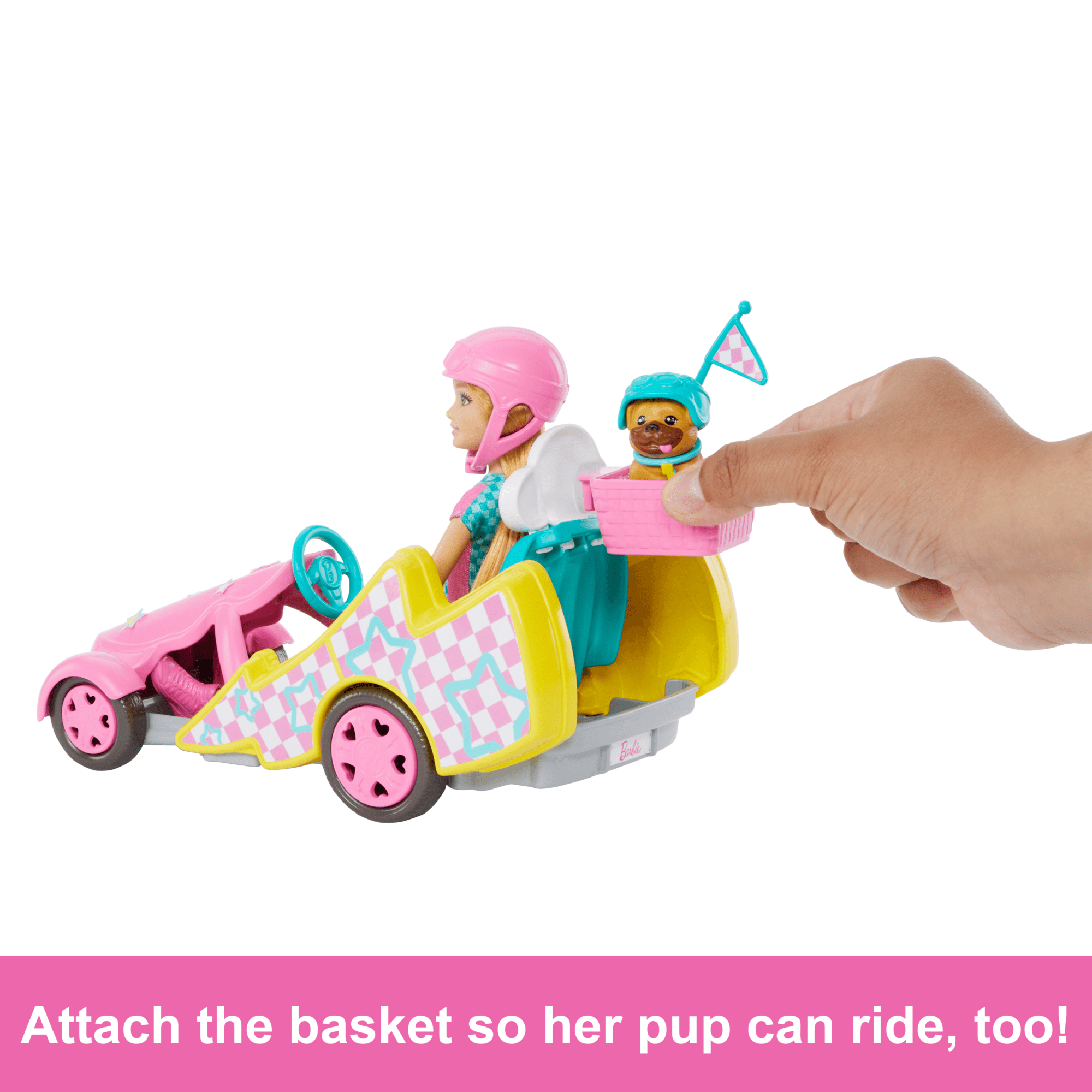 Barbie Stacie Racer Doll with Go-Kart Toy Car, Dog, Accessories ...