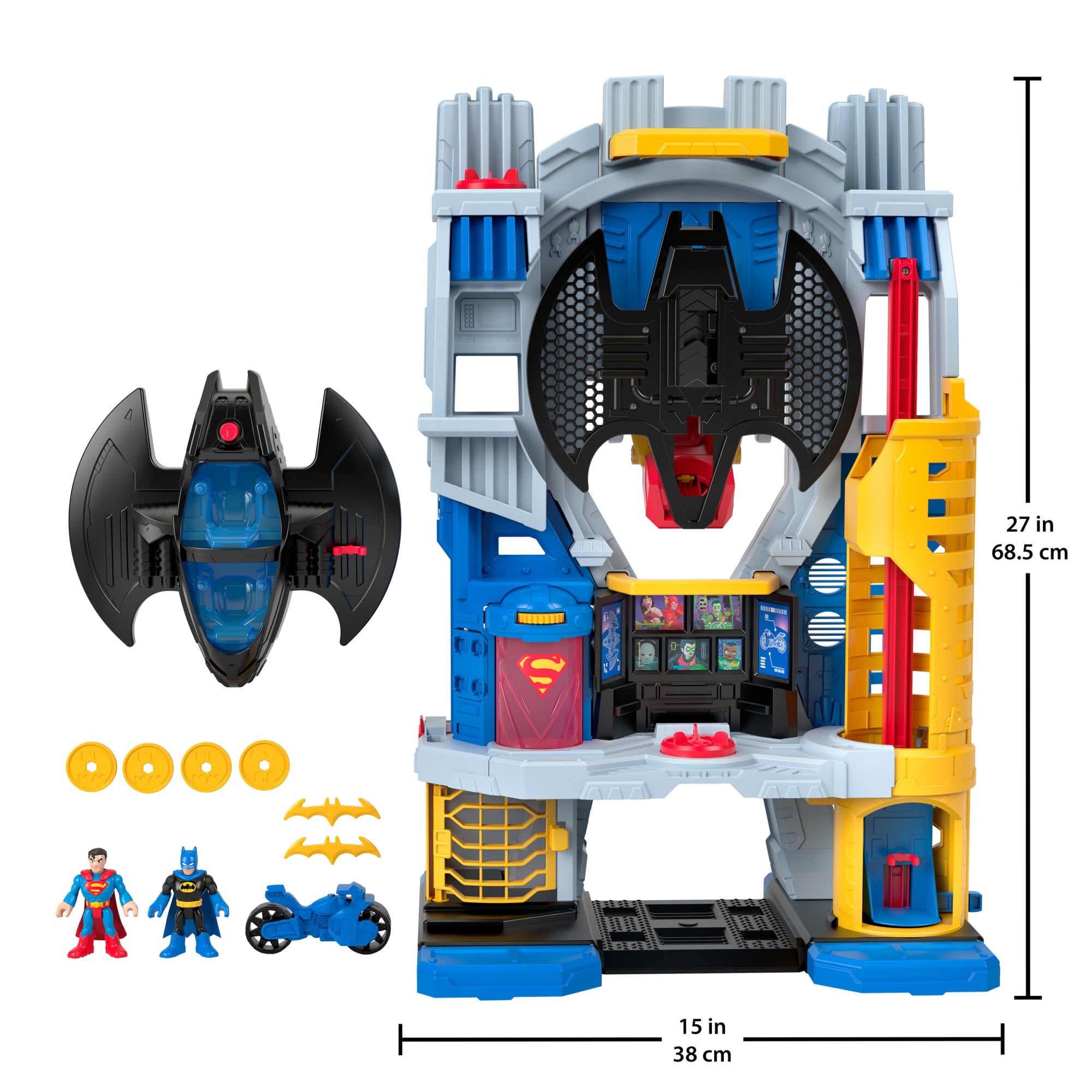 Imaginext DC Super Friends Ultimate Headquarters Playset with Batman ...