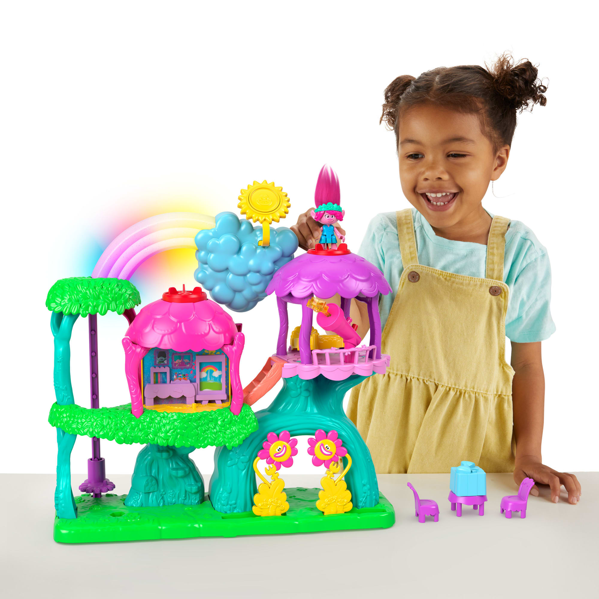 Imaginext-DreamWorks Trolls-Coffret Cabane Arc-en-ciel | Mattel