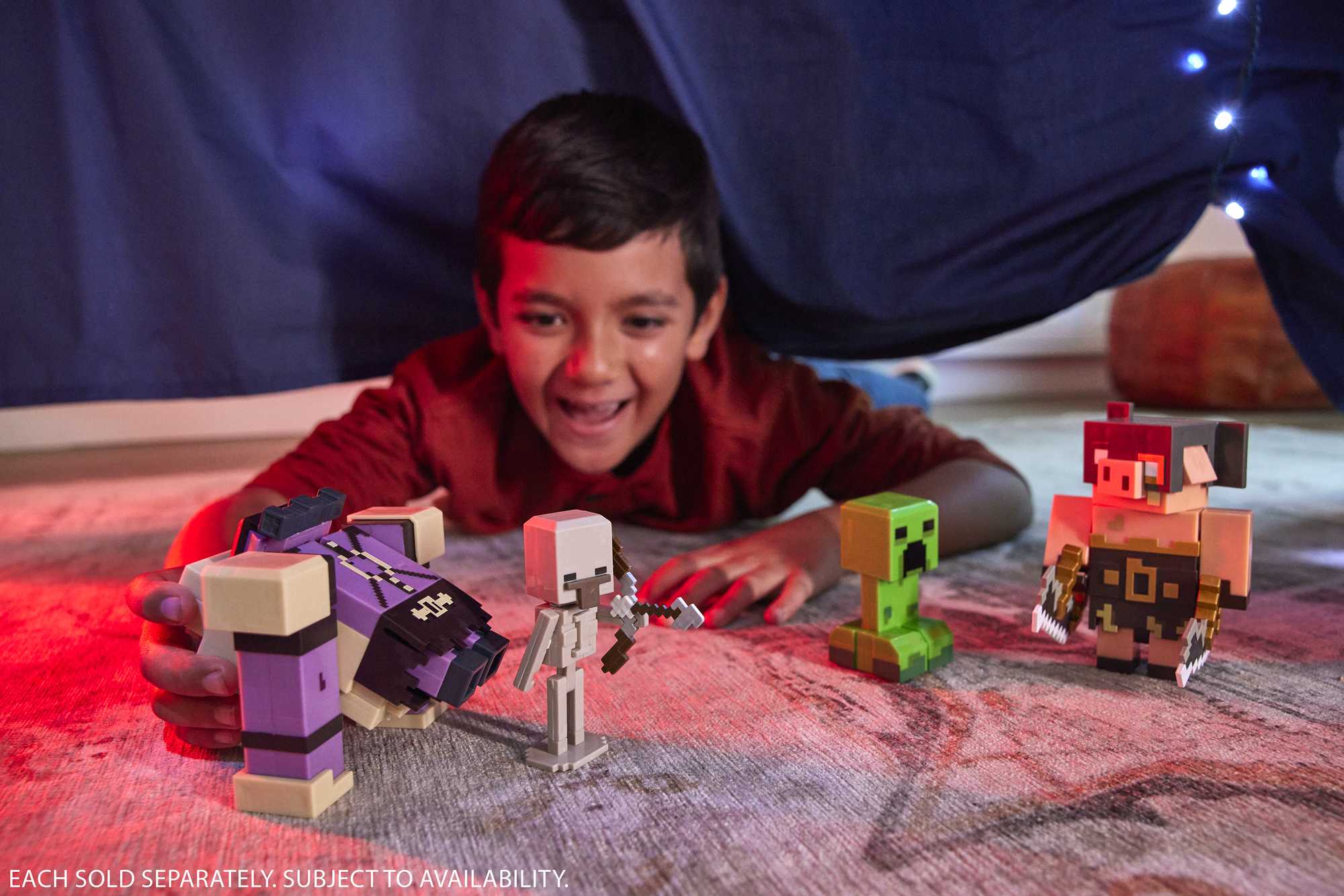 Minecraft Legends Creeper Vs Piglin Bruiser Figures | Mattel