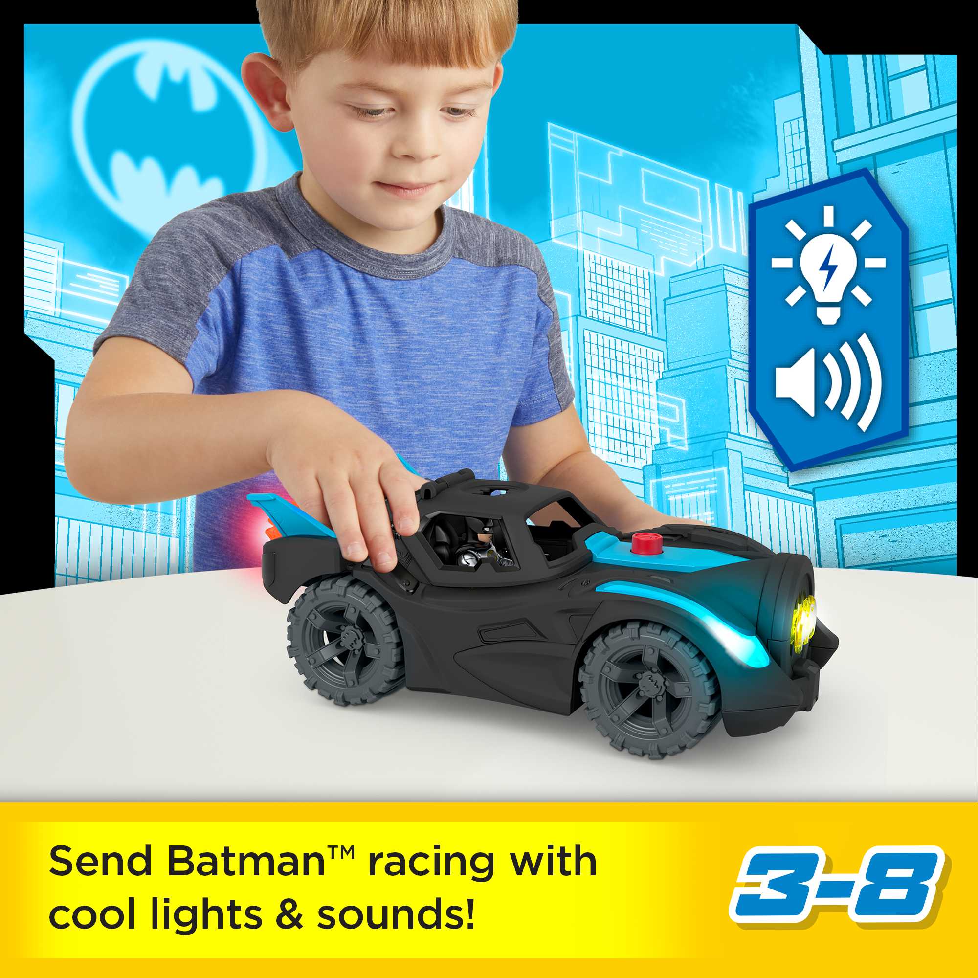 Fisher-Price Imaginext DC Super Friends Lights & Sounds Batmobile | Mattel