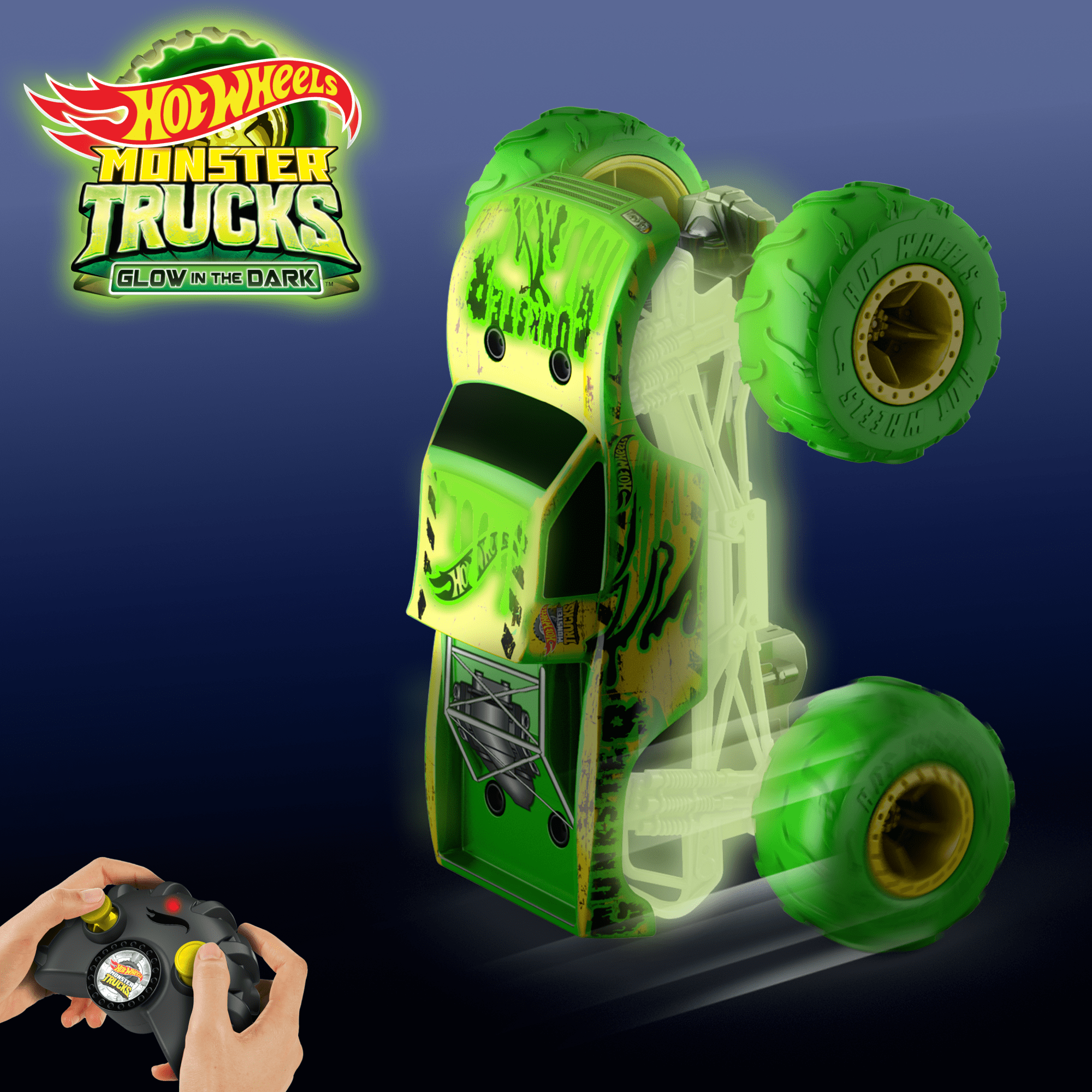 HOT WHEELS Monster Trucks 1:15 Scale GUNKSTER RC Vehicle | Mattel