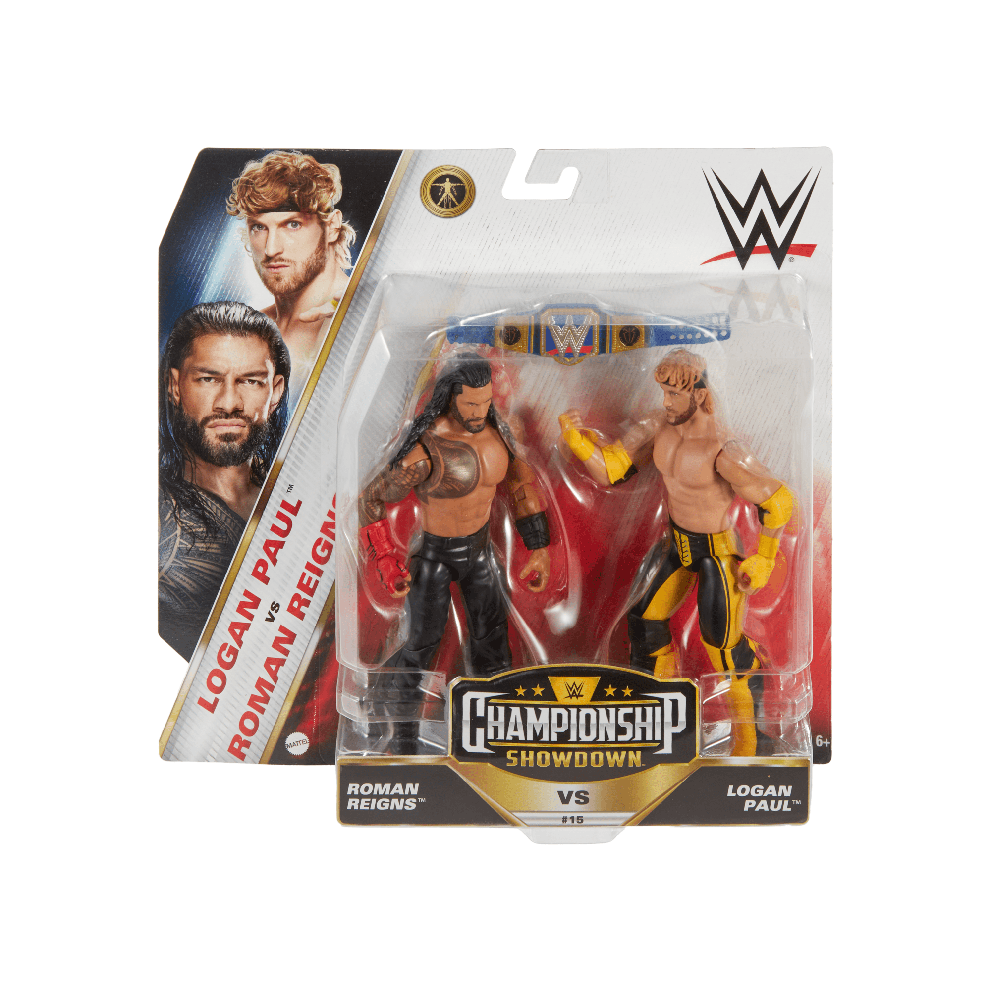 WWE Championship Showdown Roman Reigns vs Logan Paul 2-Pack | Mattel