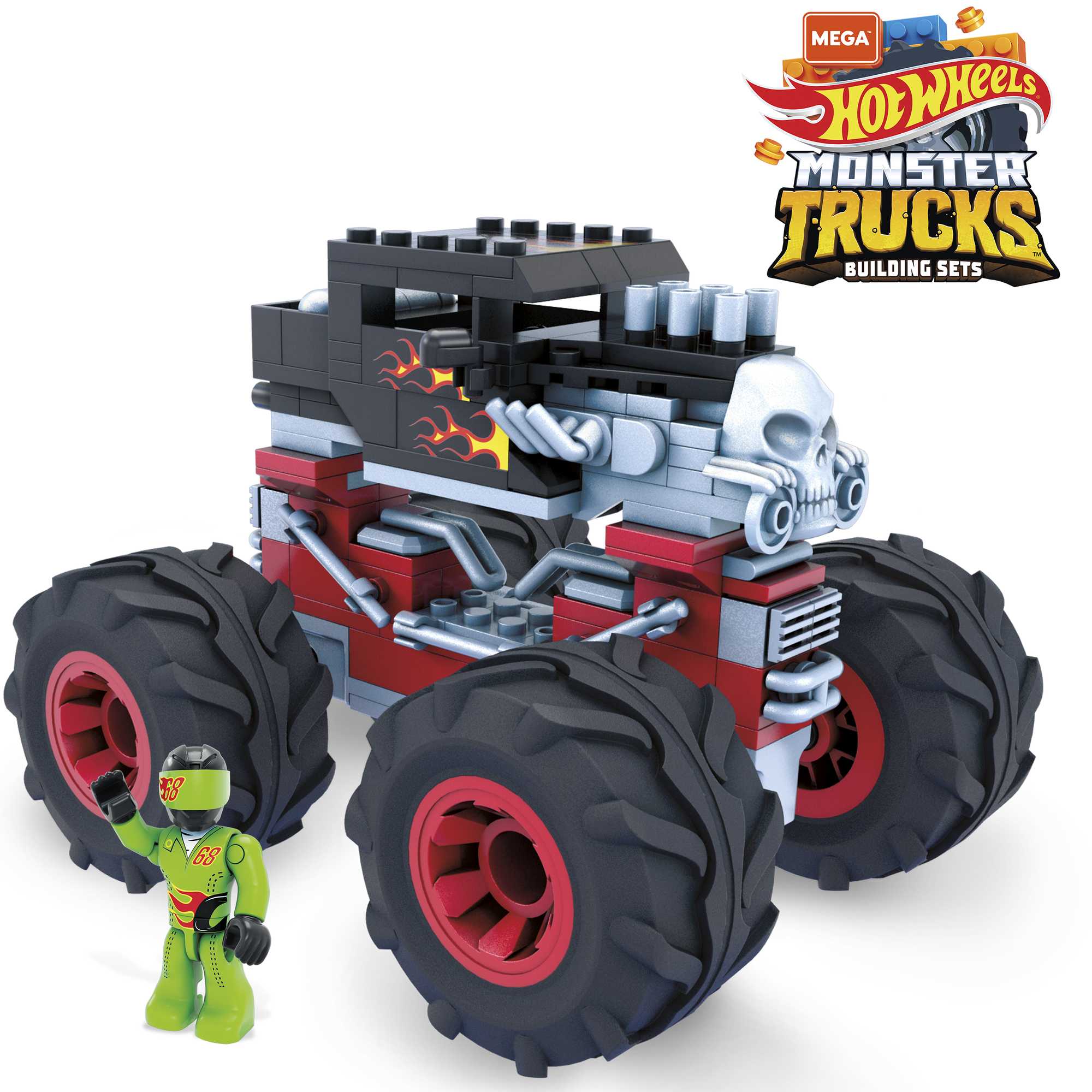 Mega Hot Wheels Juguete De Construcción Monster Truck Bone Shaker