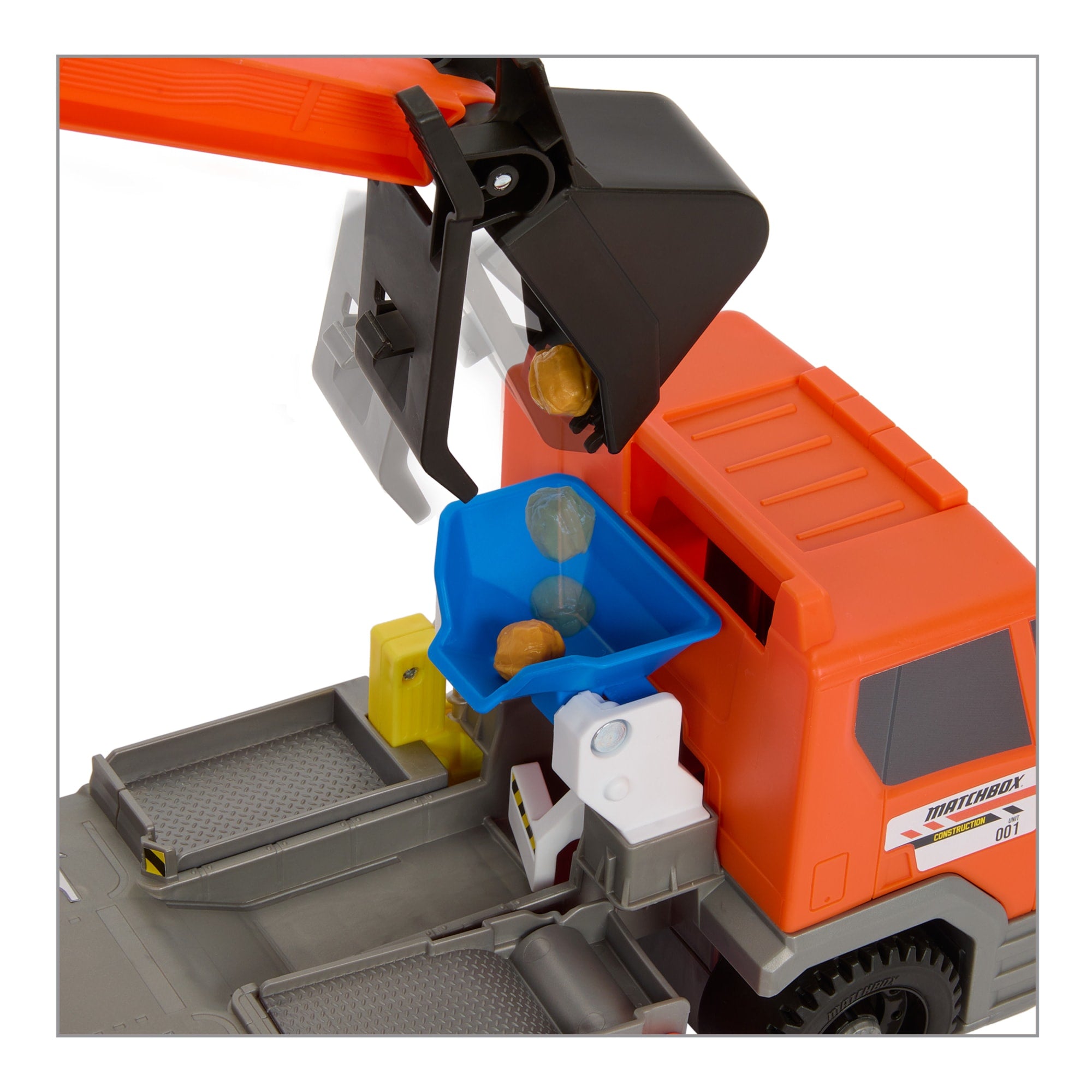 Matchbox-Action Drivers-Excavatrice transformable-Camion de chantier ...