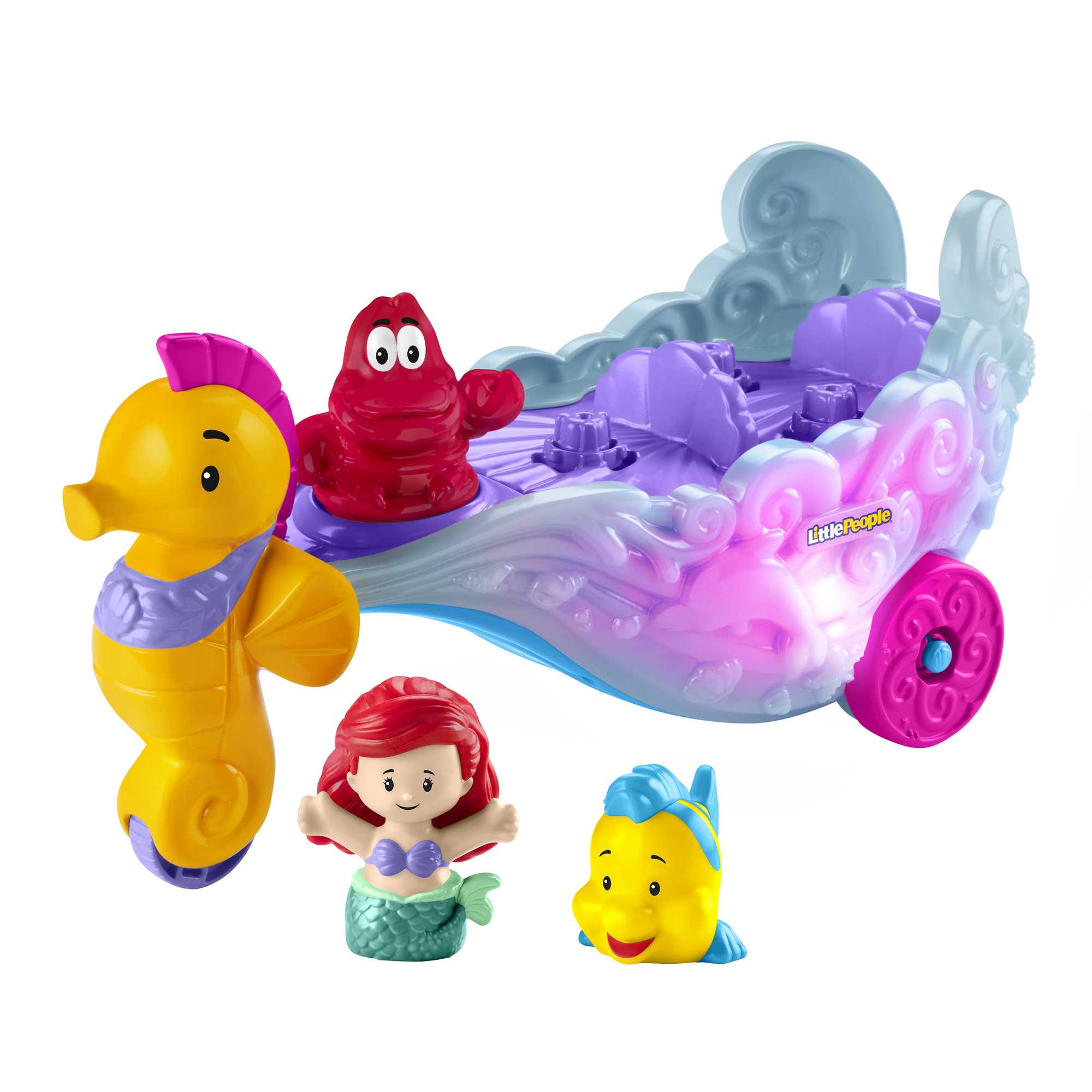 Disney Princess Ariel's Light-Up Sea Carriage by Little People® | Mattel