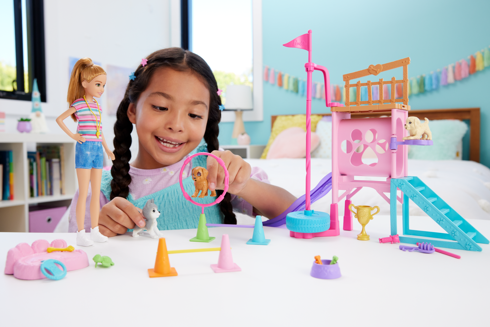 Barbie-Poupée et Coffret Parcours d’Obstacles | Mattel